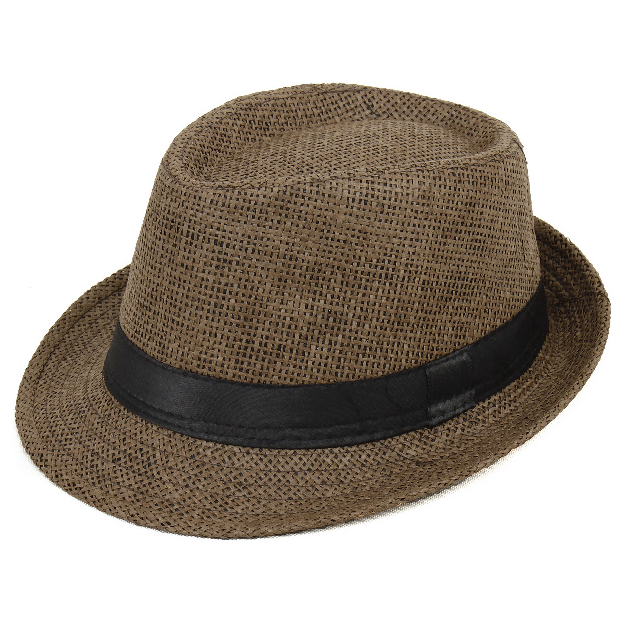 Klasyczny kapelusz Trilby brązowy z czarnym otokiem R152 – Sklepmatrix Klasyczny kapelusz Trilby brązowy z czarnym otokiem R152 – Sklepmatrix